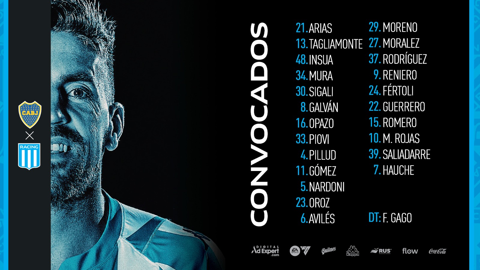 Racing - Boca: el pibe Baltasar Rodríguez - Racing de Alma