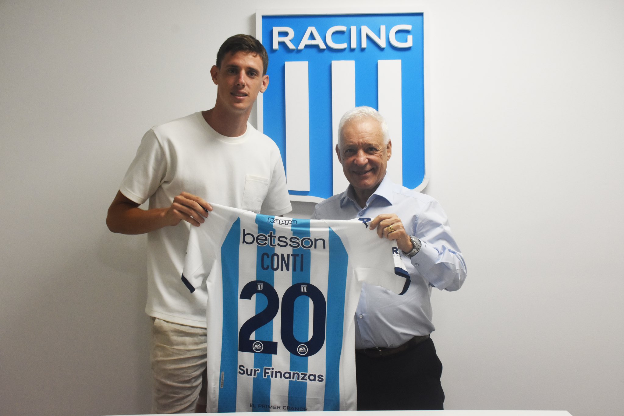 Conti firmó y ya está habilitado para jugar en Racing - Racing de Alma